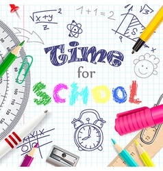Time education poster for kids Royalty Free Vector Image