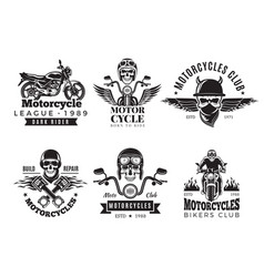 Vintage motorcycle colorful round label Royalty Free Vector