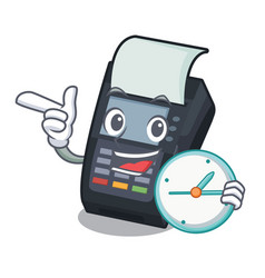 With menu edc machine in cartoon shape Royalty Free Vector