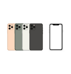 Iphone ios folder social media icons set Vector Image