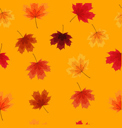 Autumn leaves seamless pattern background Vector Image