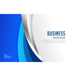 Stylish blue brochure flyer design template Vector Image