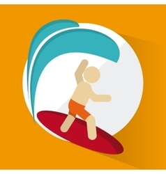 Character surfing Royalty Free Vector Image - VectorStock