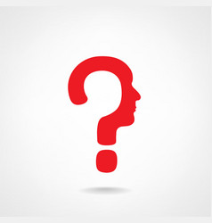 Colorful question mark man head symbol Royalty Free Vector