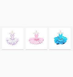 Ballet tutu on a hanger Royalty Free Vector Image