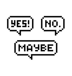 Empty pixel style text chat speech bubble Vector Image