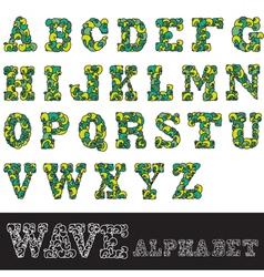 Patterned alphabet Royalty Free Vector Image - VectorStock