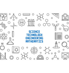 Science technology engineering art and math Vector Image