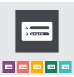 Orange user login page Royalty Free Vector Image