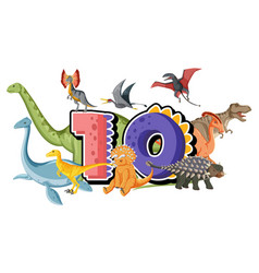 Math count number to ten Royalty Free Vector Image