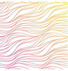 Color hand-drawing wave sunny background gradient Vector Image