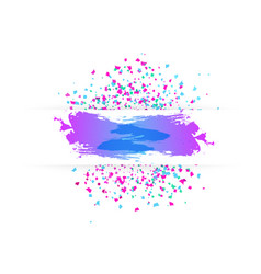 Congratulations design with ribbon and confetti Vector Image