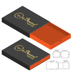 Diamond shape box packaging die cut template Vector Image