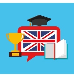 Learn english online icon Royalty Free Vector Image