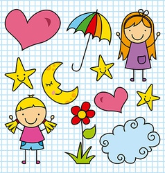 Kids with love Royalty Free Vector Image - VectorStock