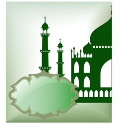 Taj mahal silhouette Royalty Free Vector Image