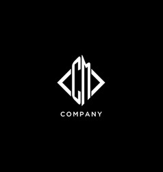 Cm initial wedding monogram logo Royalty Free Vector Image