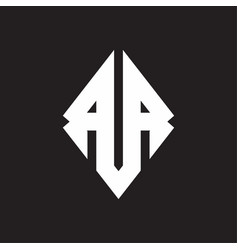 Aa logo with circle rounded negative space design Vector Image