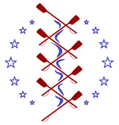 Logo for rowing club Royalty Free Vector Image