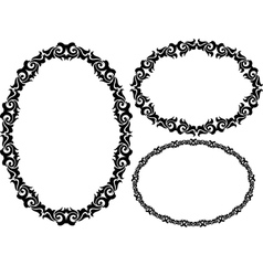 Black chain oval frame Royalty Free Vector Image