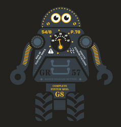 Rolling robot 2 Royalty Free Vector Image - VectorStock