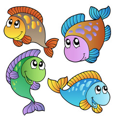 Various freshwater fishes 2 Royalty Free Vector Image