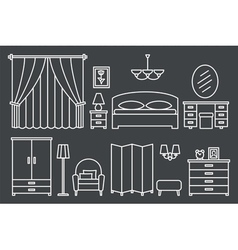 Wild animals black and white graphic in the line Vector Image