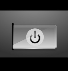 Black led light power button Royalty Free Vector Image