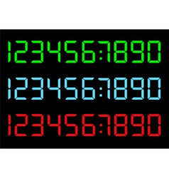 Digital letters and numbers set Royalty Free Vector Image