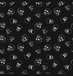Texture of human skull isolated on black Vector Image