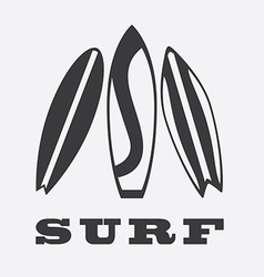 Surf rider symbol print template stylized Vector Image