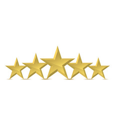 Five 5 star rank sign Royalty Free Vector Image