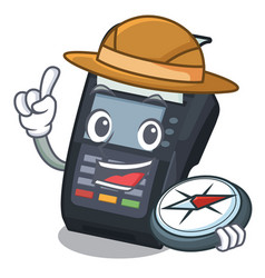 With menu edc machine in cartoon shape Royalty Free Vector