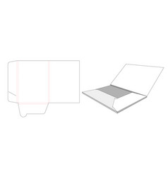 Envelope dl template for a4 a5 paper with cut Vector Image