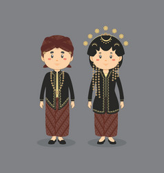 Character west java wearing traditional dress Vector Image