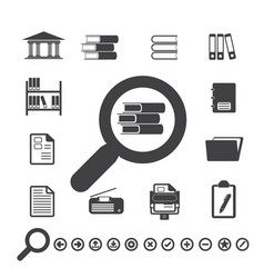 Document office icons Royalty Free Vector Image