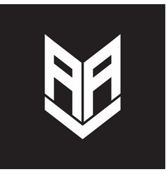 Aa logo with circle rounded negative space design Vector Image