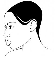 African american woman face profile vector by Raspberry-art - Image ...