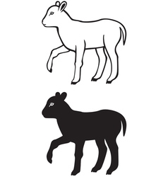 Cute sheep cartoon vector by dagadu - Image #894113 - VectorStock