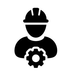 Service icon male person worker avatar profile Vector Image