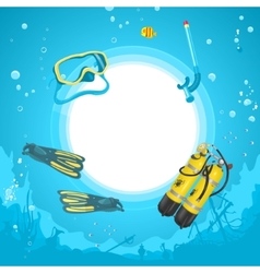 Cartoon boy diving in the sea Royalty Free Vector Image