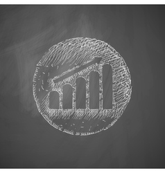 Abstract head with graph and chart bar symbol Vector Image