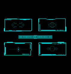 Hud frames futuristic design ui templates simple Vector Image