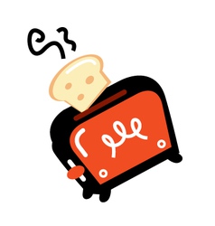 Broken toaster error 3d icon Royalty Free Vector Image