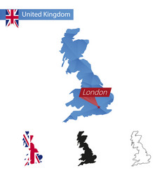 Colorful map uk united kingdom with regions Vector Image