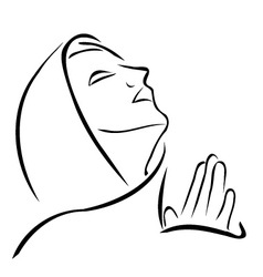 Prayer christian praying Royalty Free Vector Image