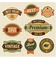 Retro beach labels and badges Royalty Free Vector Image