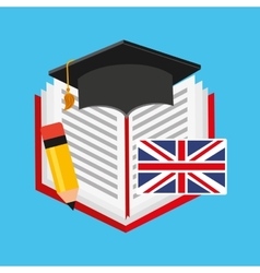 Learn english online icon Royalty Free Vector Image