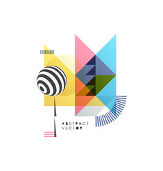 Sphere cover design template abstract geometric Vector Image