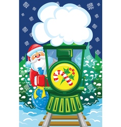 Train in green color Royalty Free Vector Image